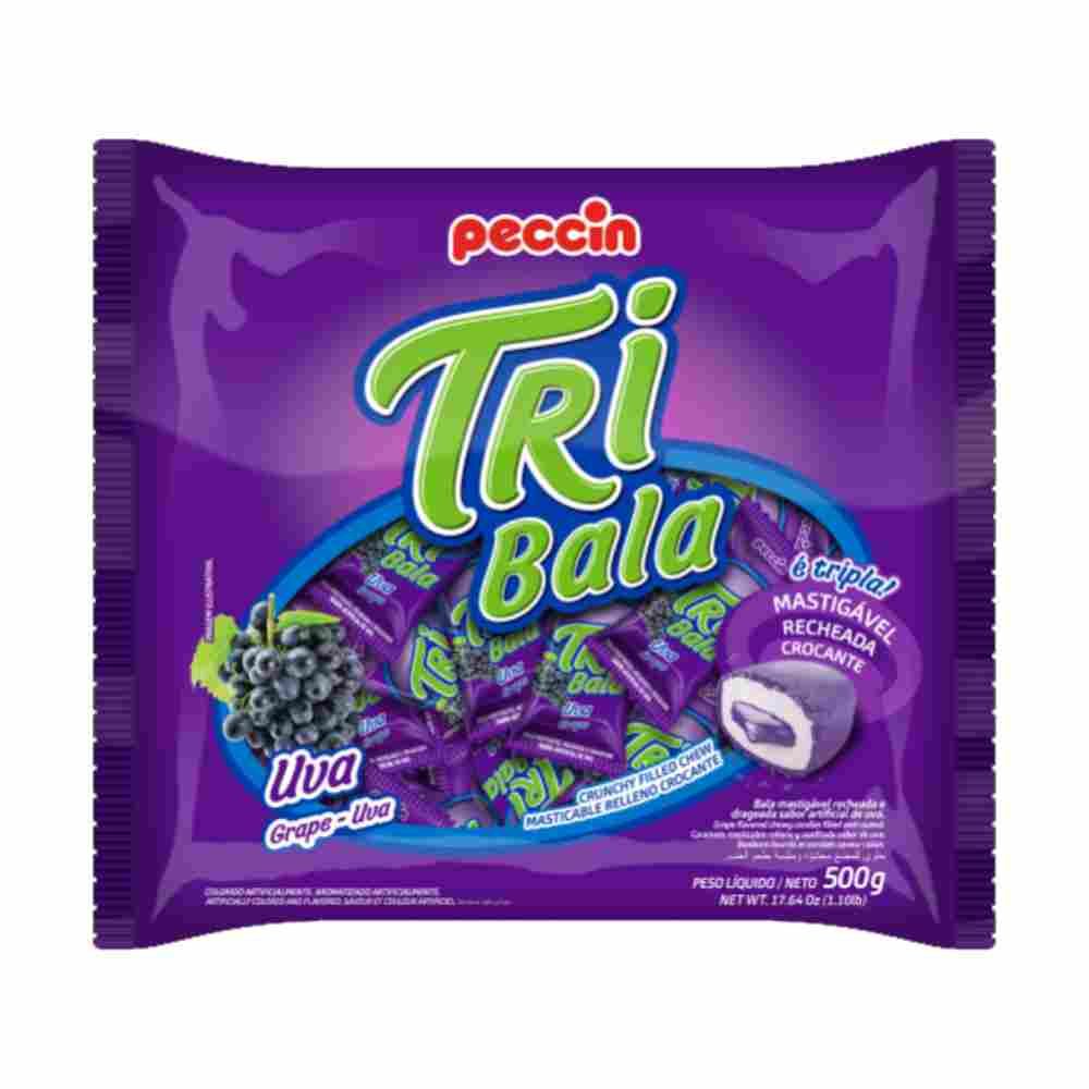Tri Bala Mastigável uva 500g Peccin