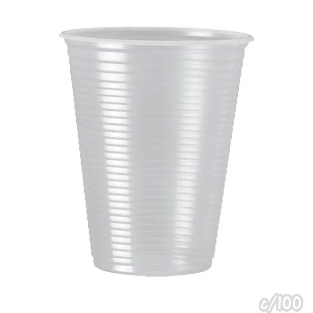 Copo Estriado Transparente 300ml c/100 ULTRACOPOS | Lojas Funchal
