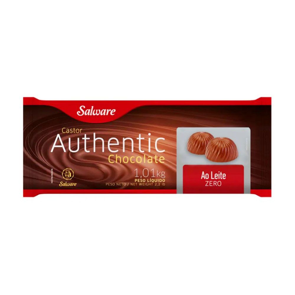 Chocolate Authentic Ao Leite Zero 1,01KG SALWARE