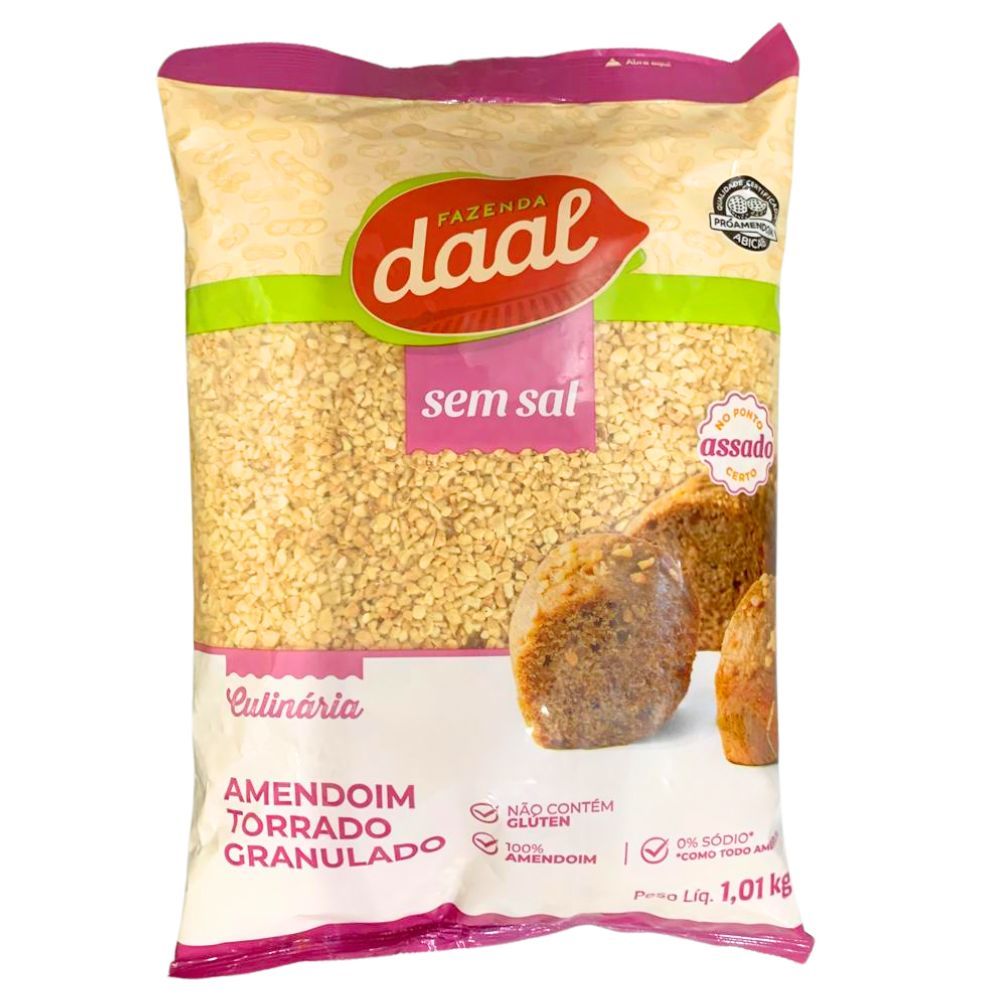 Amendoim Torrado e Granulado sem Sal 1,01KG DAAL Amendoim Torrado e Granulado sem Sal 1,01KG DAAL