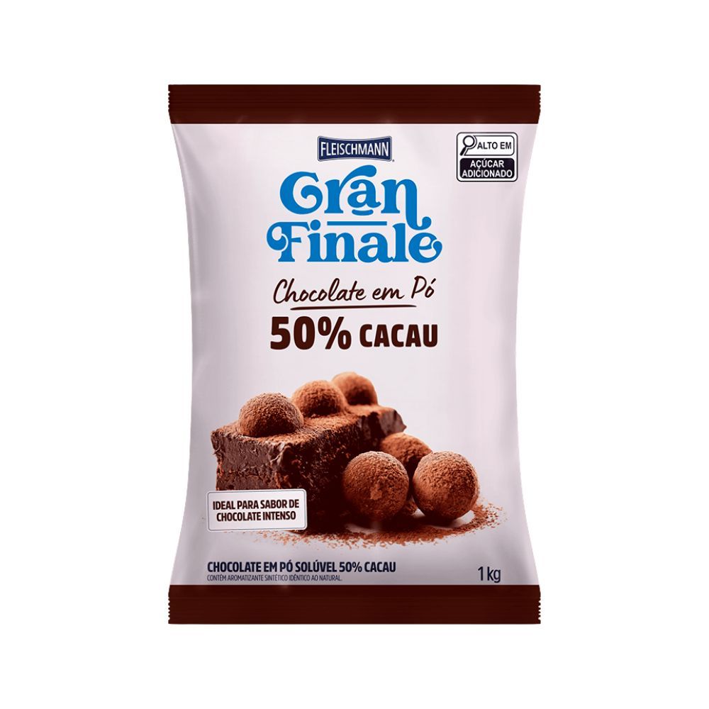 Chocolate em Pó Solúvel 50% Gran Finale 1k FLEISCHMANN