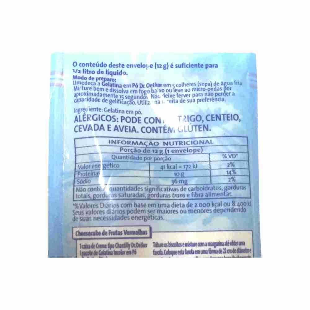 Gelatina Em Pó Incolor sem sabor 24g Dr.Oetker