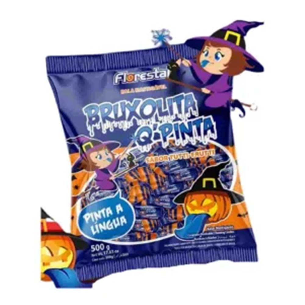 Bala Halloween Bruxolita Q'Pinta Tutti Frutti 500g FLORESTAL