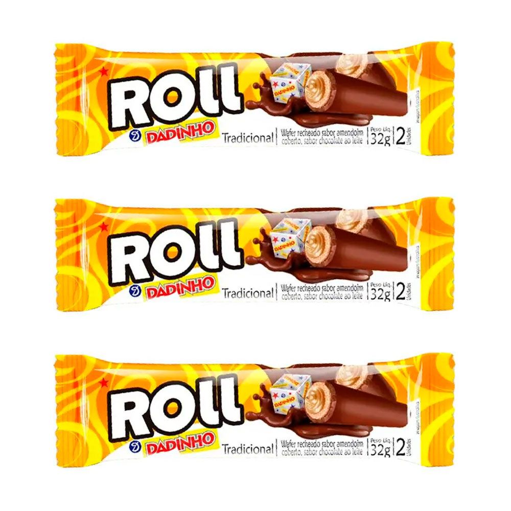 Dadinho Roll Amendoim Caixa 512g DIZIOLI