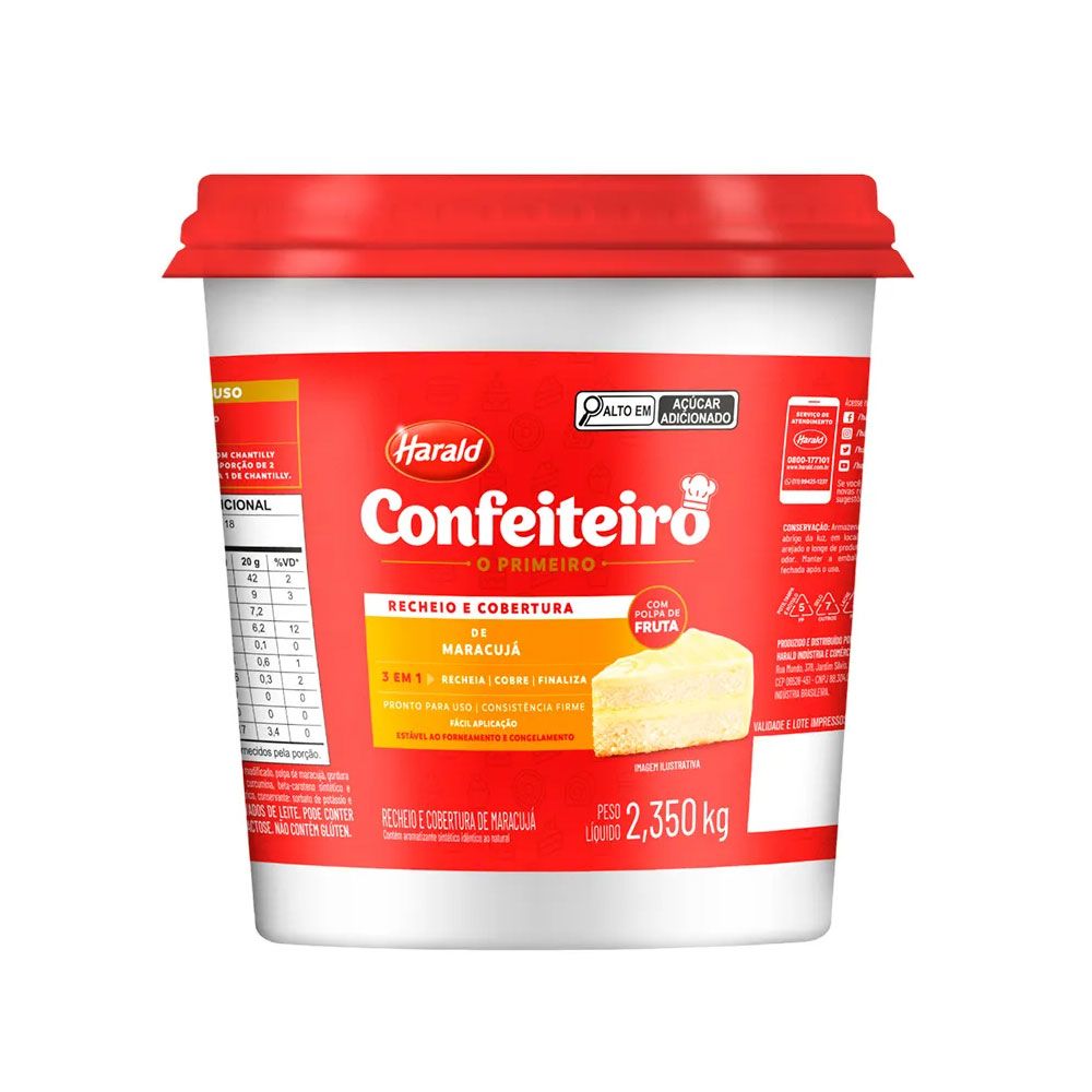 Recheio Confeiteiro Sabor Maracuja 2,350kg HARALD