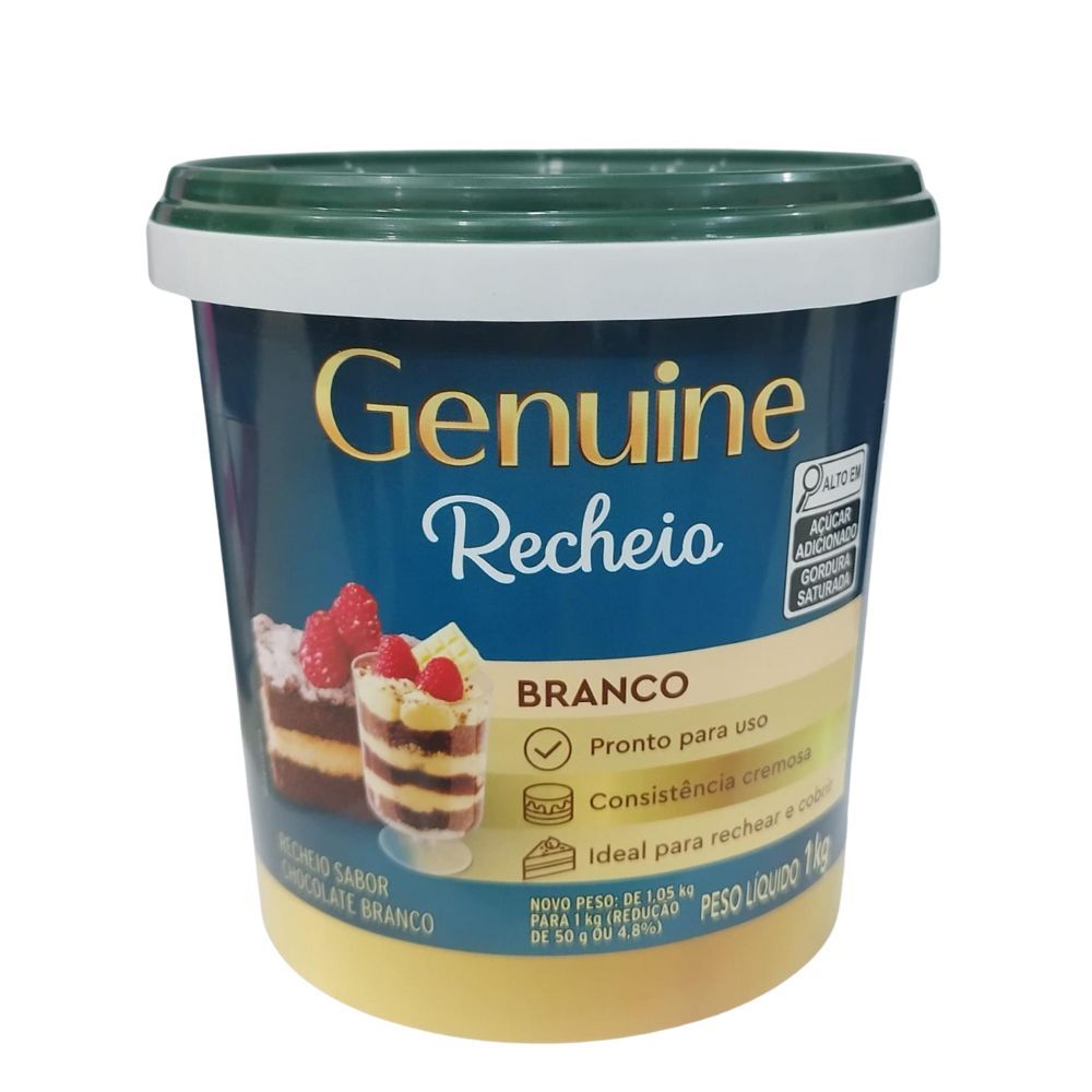 Recheio Pronto Genuine Chocolate Branco 1kg CARGILL