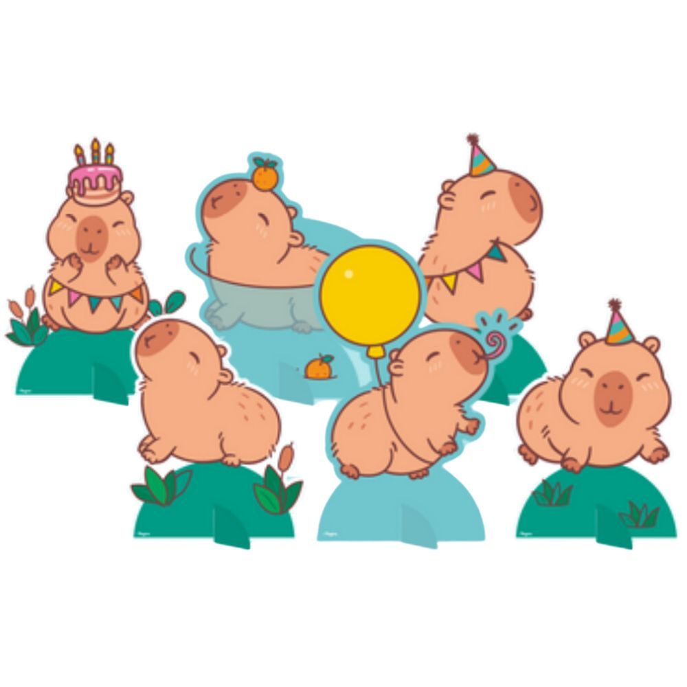 Decoração de Mesa Capivara c/6 REGINA