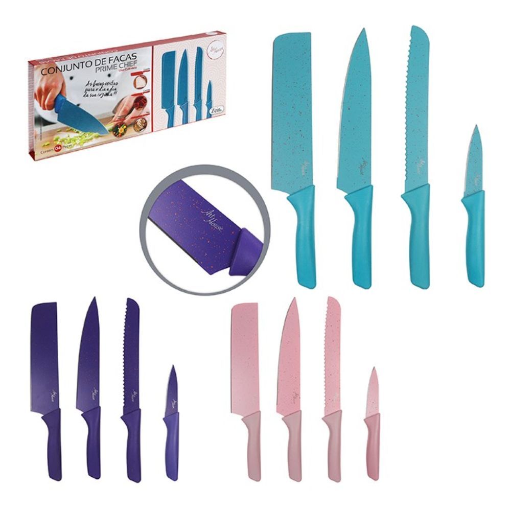 Conjunto de Facas Aluminio c/4 ZEIN