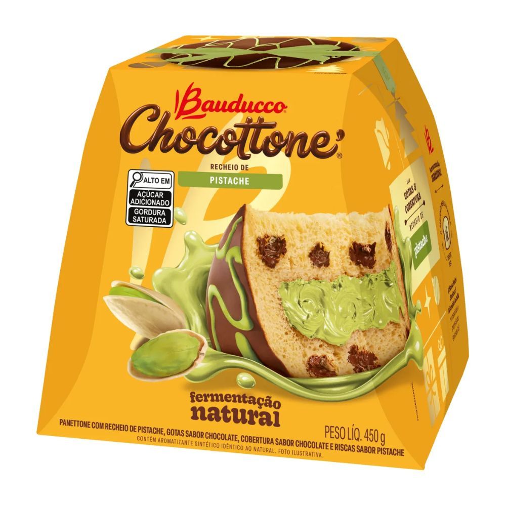 Chocottone Sabor Pistache 450g Bauducco