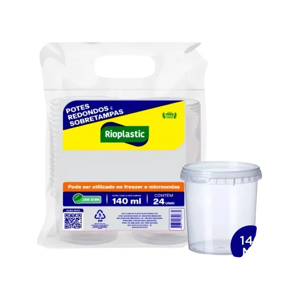 Pote e Sobretampa 140ml - c/24 RIOPLASTIC